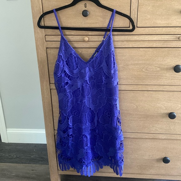 Express | Dresses | Royal Blue Express Lace Dress | Poshmark